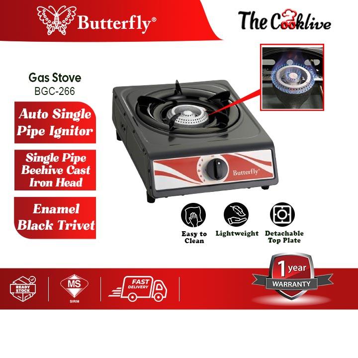 Butterfly Single Gas Burner BGC-266 Gas Stove Dapur Masak with - TikTok ...