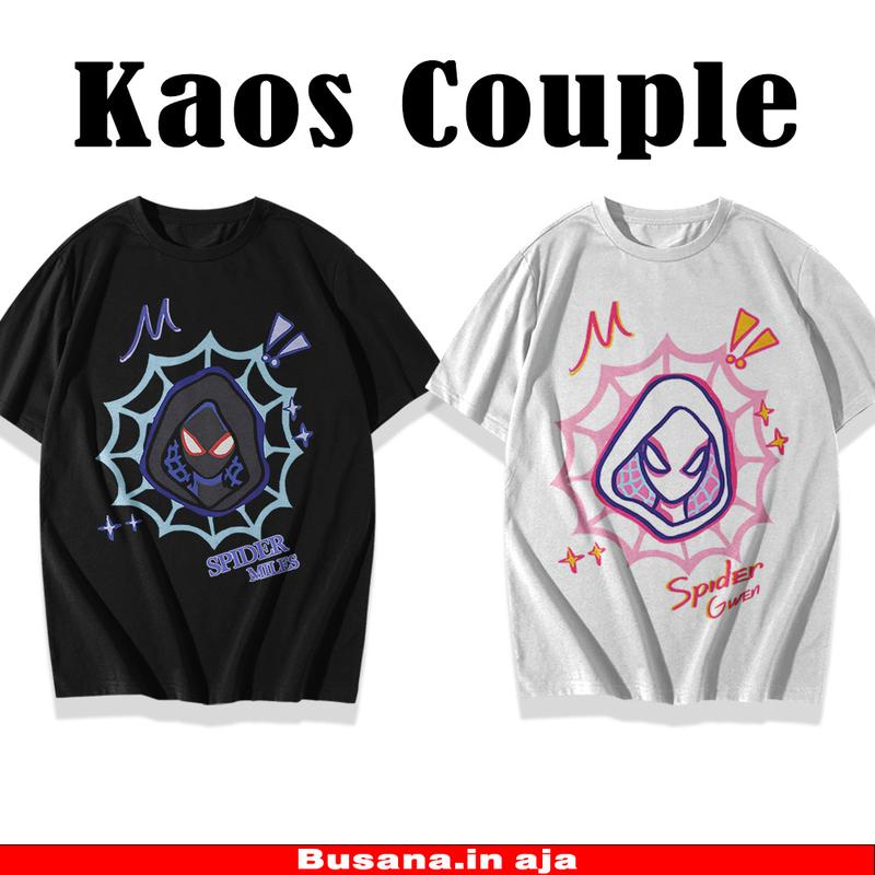 Baju Kaos Couple Spider Gwen & Miles Z3 | Couple | Couple Spiderman ...
