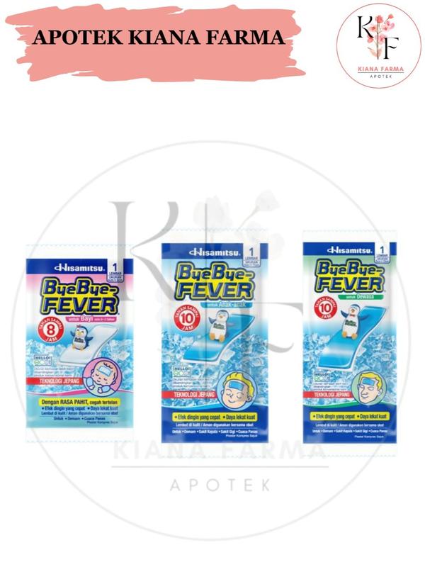 Hisamitsu BYEBYE FEVER Kompres Demam Tahan Sampai 10 Jam Daya Lekat ...