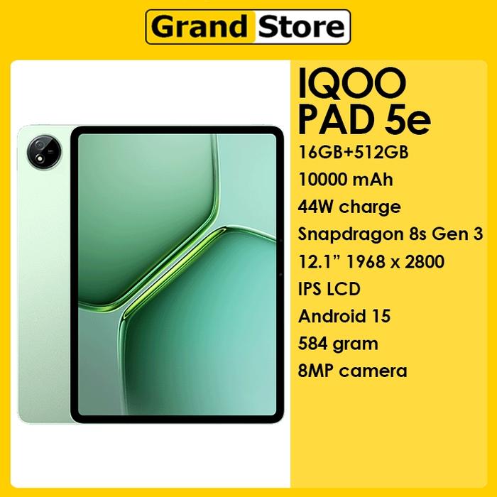Jual Iqoo Pad 5e | Wi-Fi Only | 16GB+512GB | Snapdragon 8s Gen 3 | 10 ...