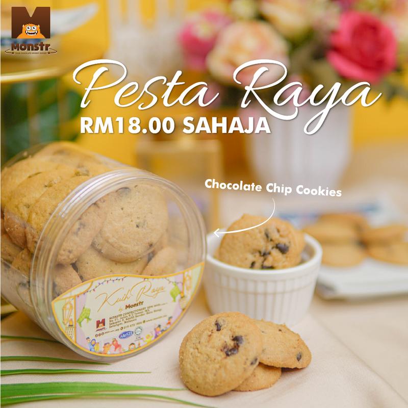 Monstr Chocolate Chip Cookies Raya 200g - Food, Snacks - TikTok Shop ...