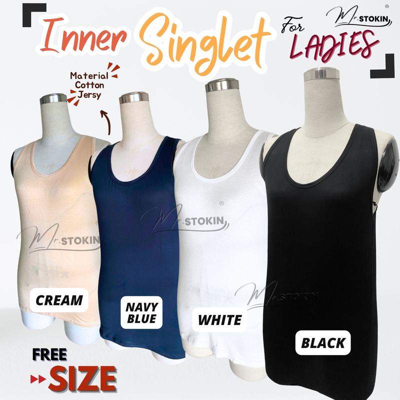 INNER SINGLET FREE SIZE MATERIAL COTTON JERSY KAIN STRETCHABLE - TikTok ...
