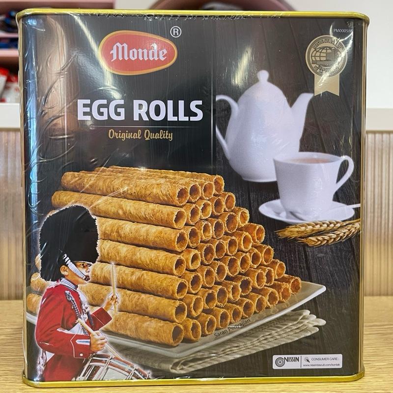 Monde Kaleng Egg Roll 300&600gram Cookies Snack Kering Toples Biskuit ...