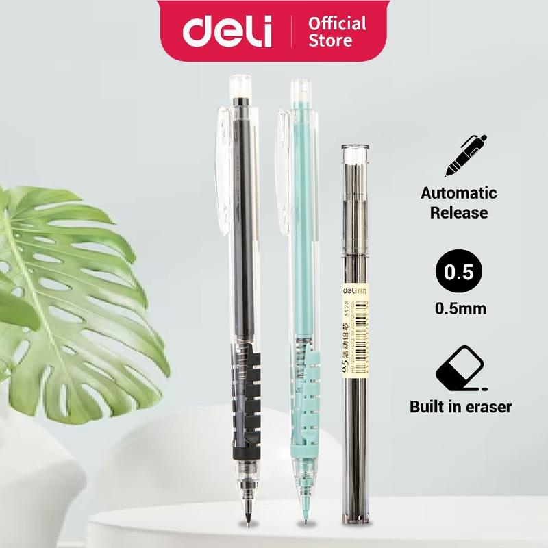 Deli Mechanical Pencil Pensil Tekan Pencel Picit Smooth Writing ...