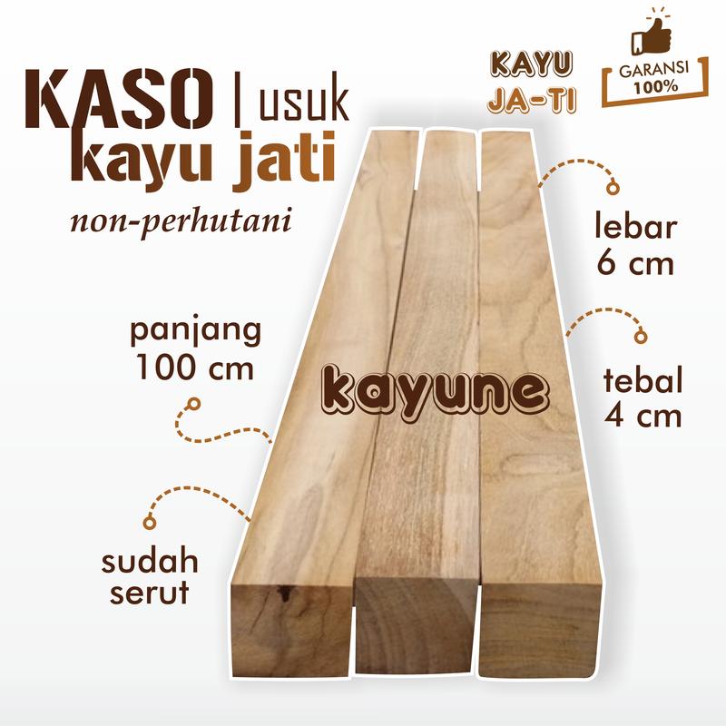 Kaso Usuk Kayu Jati Jawa Asli Allgrade Ukuran 4x6x100 cm Sudah - Shop ...