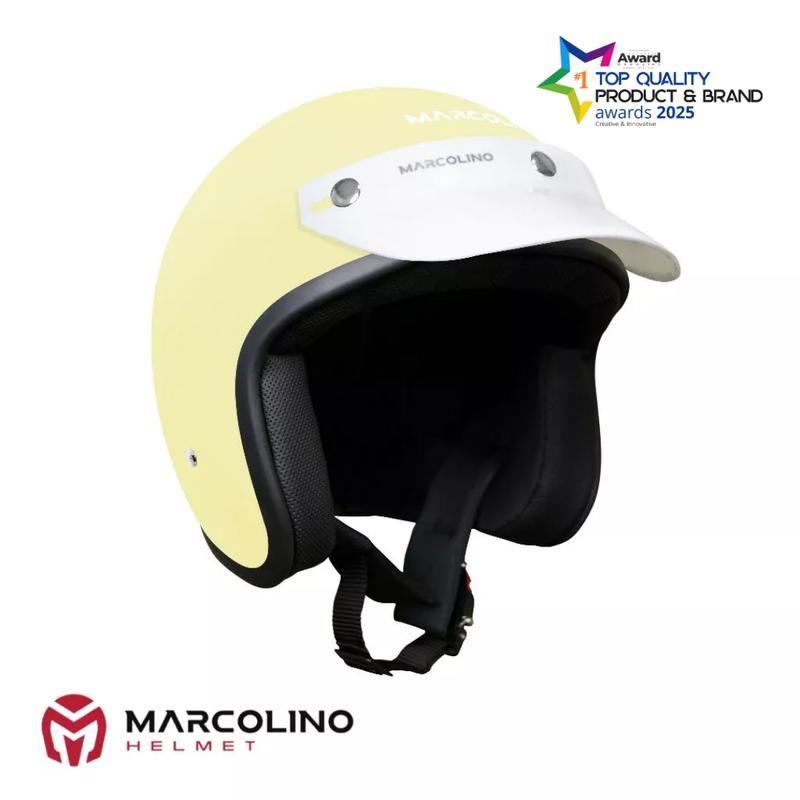 [ Yellow Pastel With Pet ] Helm Bogo Retro Marcolino Pastel SNI ...