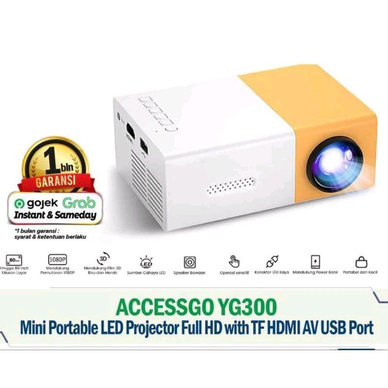 MINI PROJECTOR LED YG300 PROYEKTOR ACCESSGO PORTABLE - Shop | Tokopedia