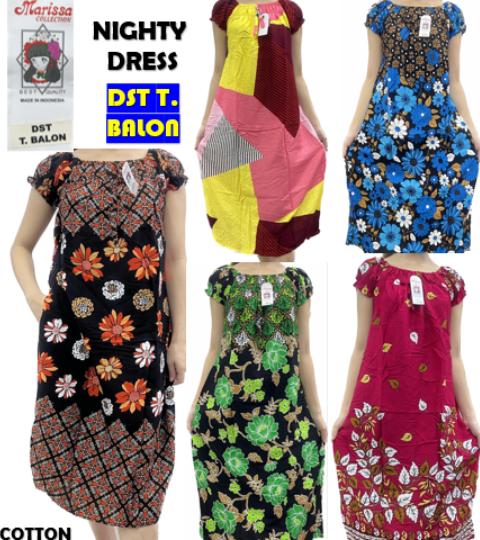 NIGHTY Baju Tidur Batik /Gaun Nighty Dress Batik Perempuan Marrisa ...