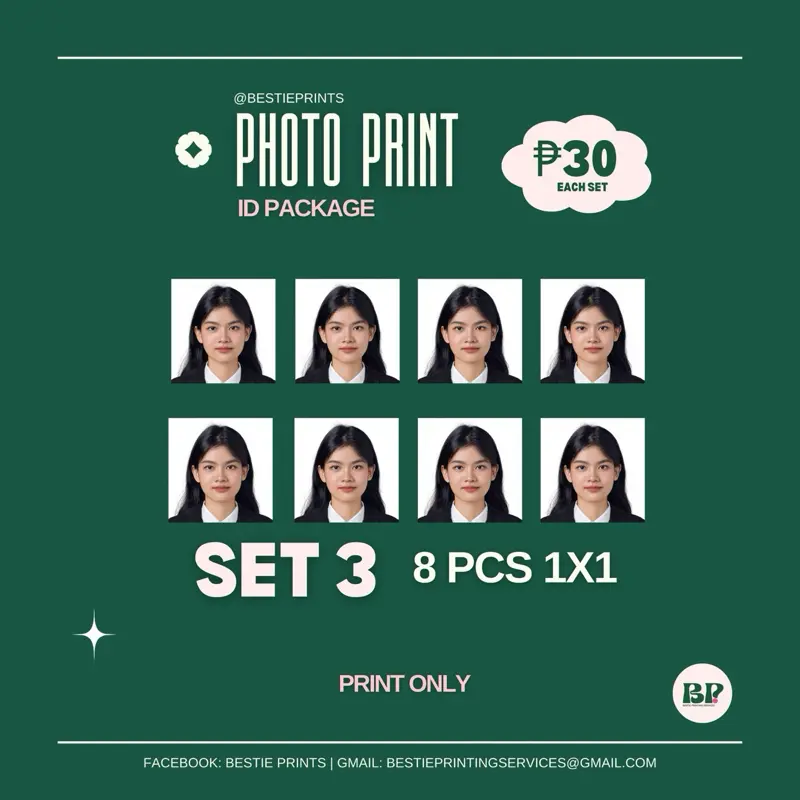 ID PICTURE PRINT PACKAGE 1x1 • 2x2 • PASSPORT SIZE - TikTok Shop ...