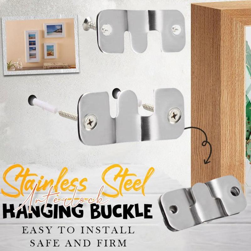 1pcs Stainless Steel Interlocking Clasp Picture Frame Gallery Hanging ...