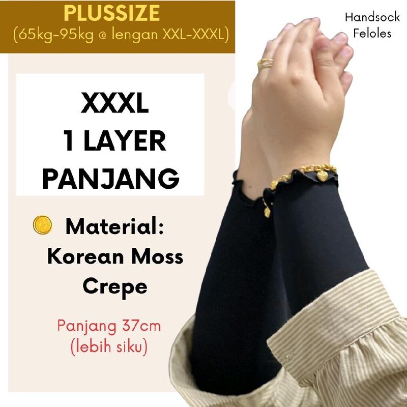 (PLUSSIZE) HANDSOCK RUFFLE PANJANG FELOLES SCARF SIMPLE TAK MELOROT ...