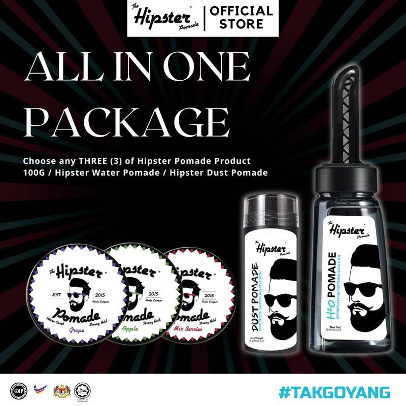 HIPSTER POMADE TRIPLE PACK - Hair Pomade, Hair Powder, Hair Gel ...