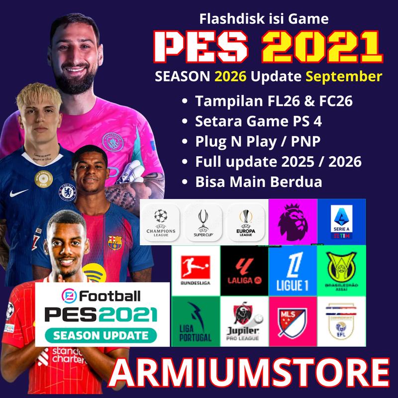 E-Flash drive isi game PES 2021 update season terbaru 2026 storage for ...