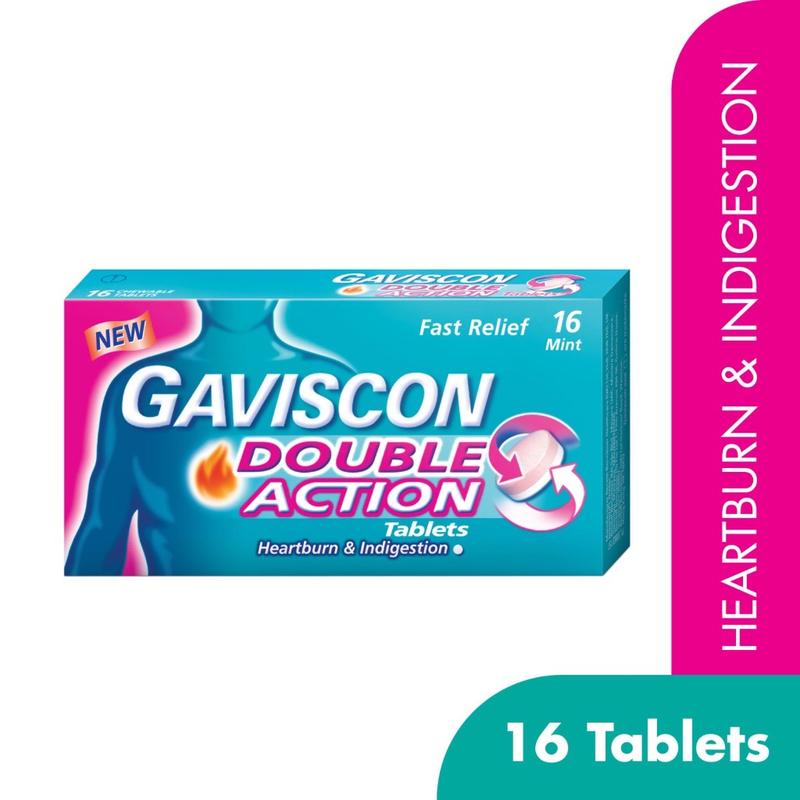 GAVISCON DOUBLE ACTION TABLET 250MG 16'S - TikTok Shop Singapore
