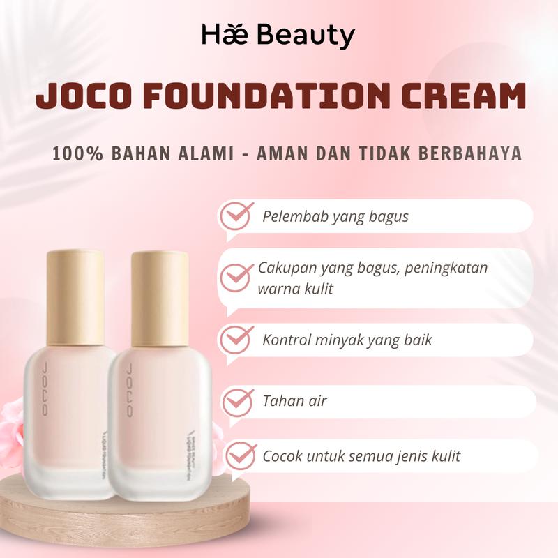 JOCO Foundation Cream Ringan, Tahan Air, Pengontrol Minyak, Melembabkan ...
