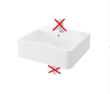 Jual Wastafel TOTO LW644CJ BODY ONLY Wall Hung Lavatory 1 Tap Hole ...