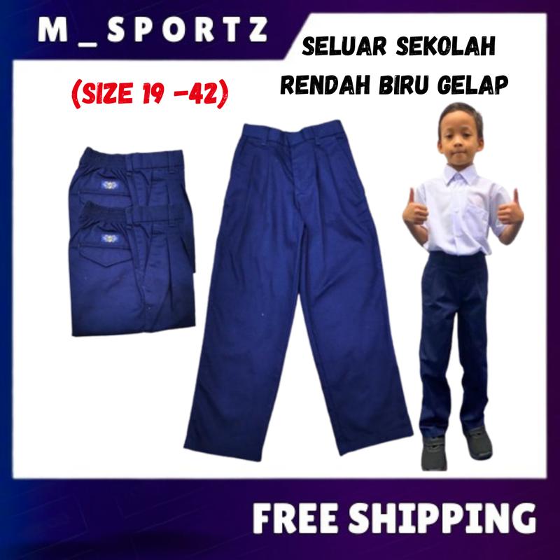 Seluar Sekolah Rendah Lelaki Tony Saiz 19-42 Biru Hitam - Clothes ...