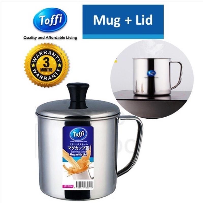 TOFFI Mug + Cover Stainless Steel/ Cawan Besi (8/9/10/11/12/13cm ...