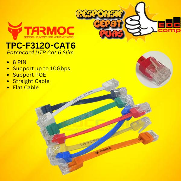 Jual Tarmoc TPC-F3120-CAT6 | Patchcord UTP Cat 6 Slim Warna | Jumper ...