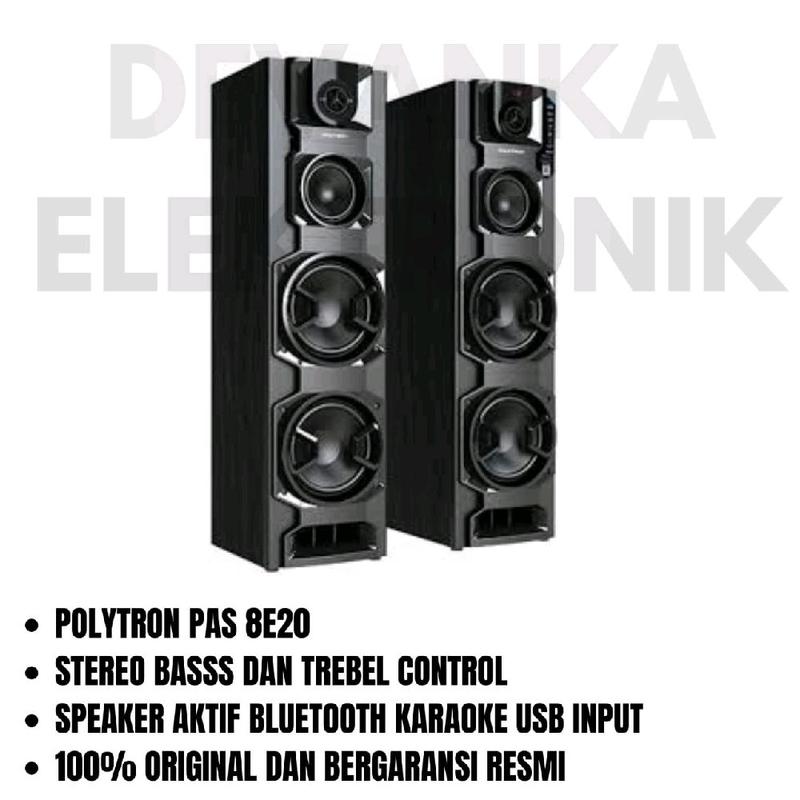 POLYTRON PAS 8E20 Speaker Bluetooth karaoke Super Bass PAS 8E20/B ...