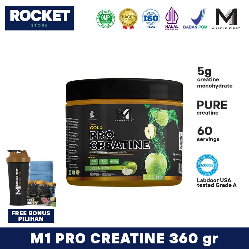 M1 Muscle First Pro Gold Creatine 360 gram / MuscleFirst Creatine ...