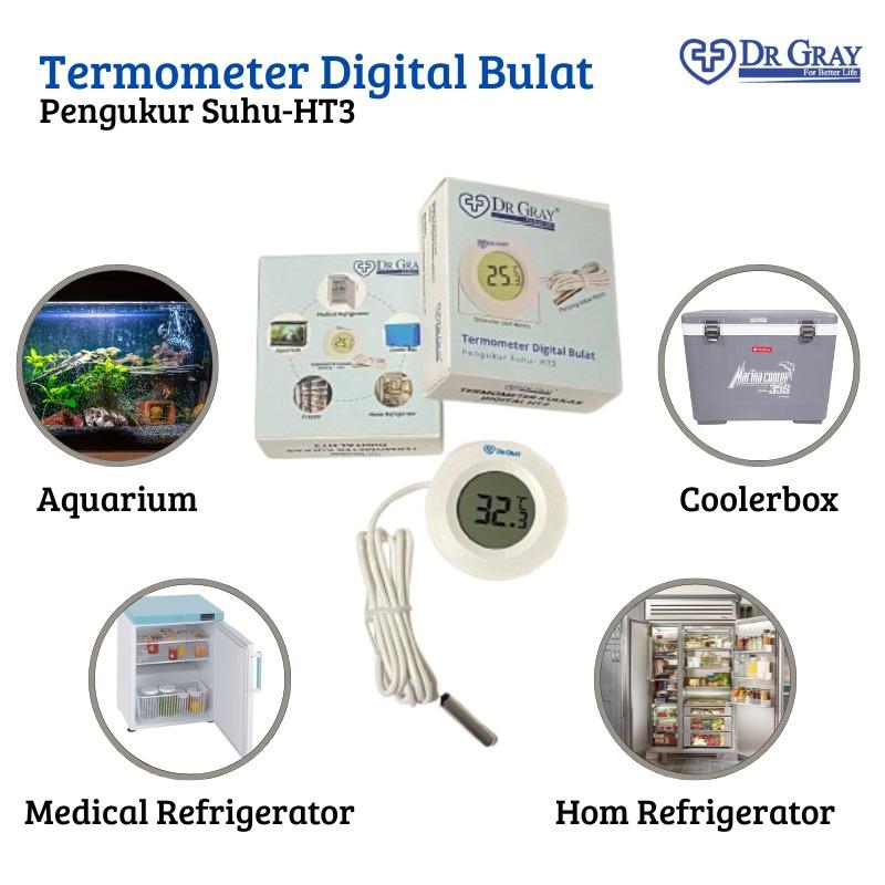 Termometer Digital Bulat LCD Pengukur Suhu Kulkas Chiller DR GRAY ...