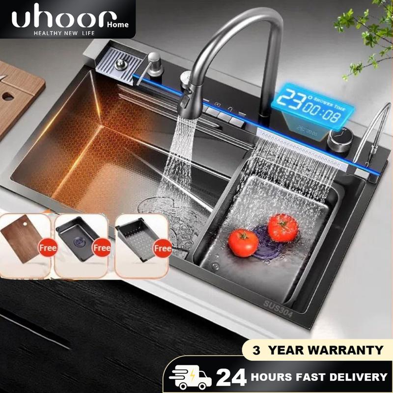 UHOOR Smart Nano Sink 304 Stainless Steel Kitchen Sink Whale - TikTok ...