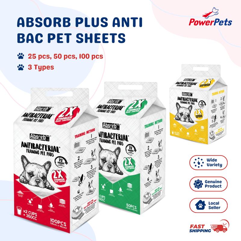 Absorb Plus Anti bac Pet Sheets 25pcs 50pcs 100pcs Ultra-absorbent ...