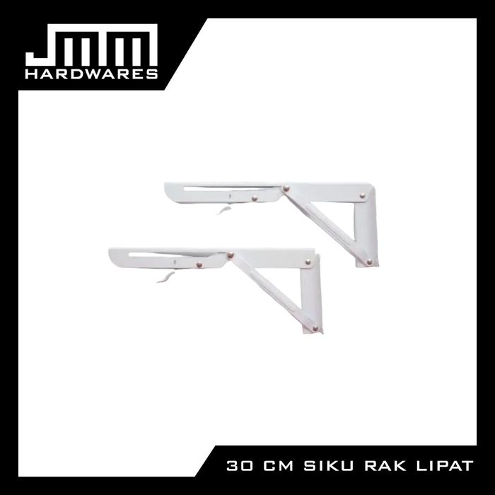 Jual Siku Rak Lipat Kuat Tebal 12 inch 30 cm / Folding Bracket 1 PASANG ...