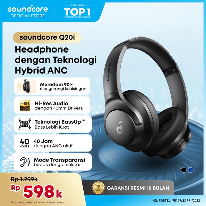Promo Soundcore by Anker Q20i Bluetooth Headphones with Mic Hi-Res ...