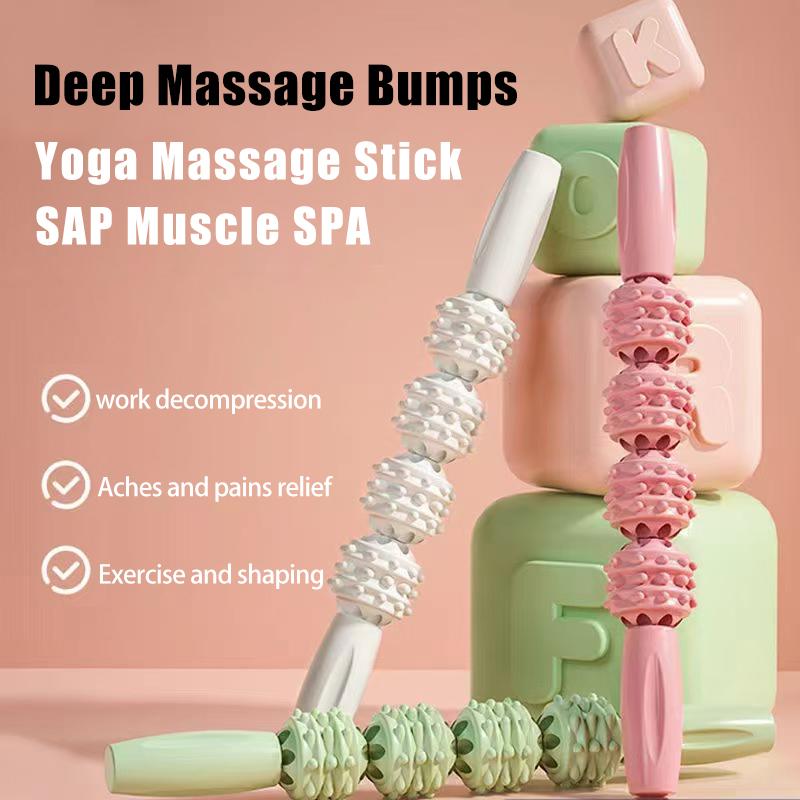 FUYOGI Yoga Massage Stick Muscle SPA Relax Spiky 4 Balls Leg - TikTok ...