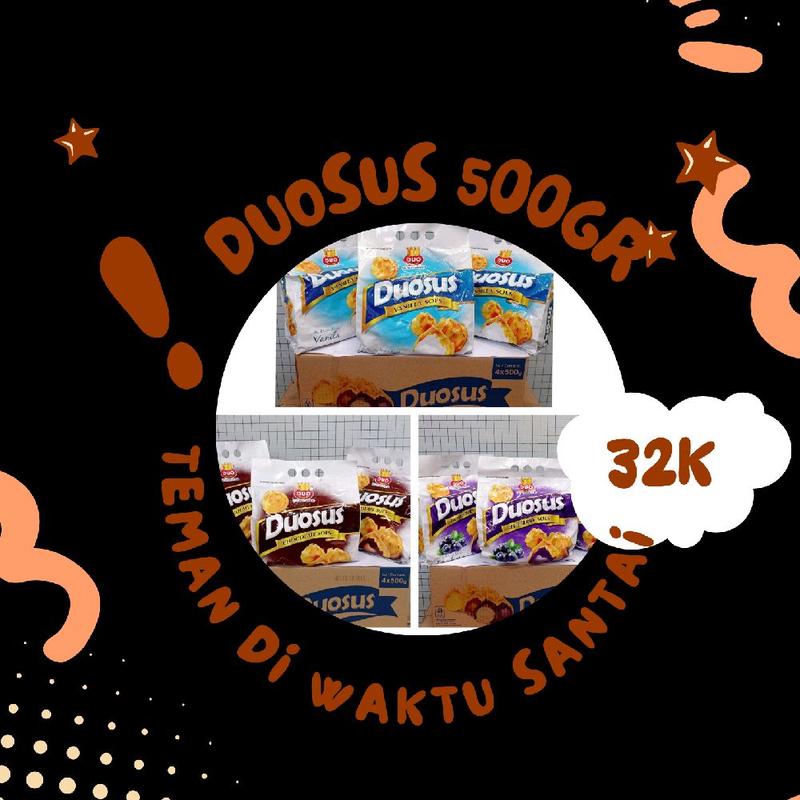 1 pack duosus soes blubery,coklat & vanila 500gram - Shop | Tokopedia