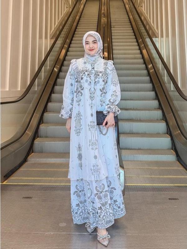 FANMU Gamis Dress Putih Kondangan Premium Wanita/Dress Lebaran - Shop ...