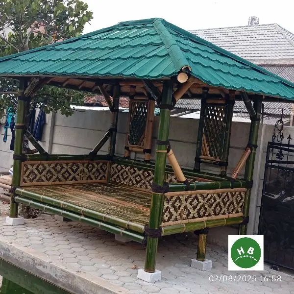 gazebo bambu, saung bambu gazebo ukuran 2m x 3m - Shop | Tokopedia