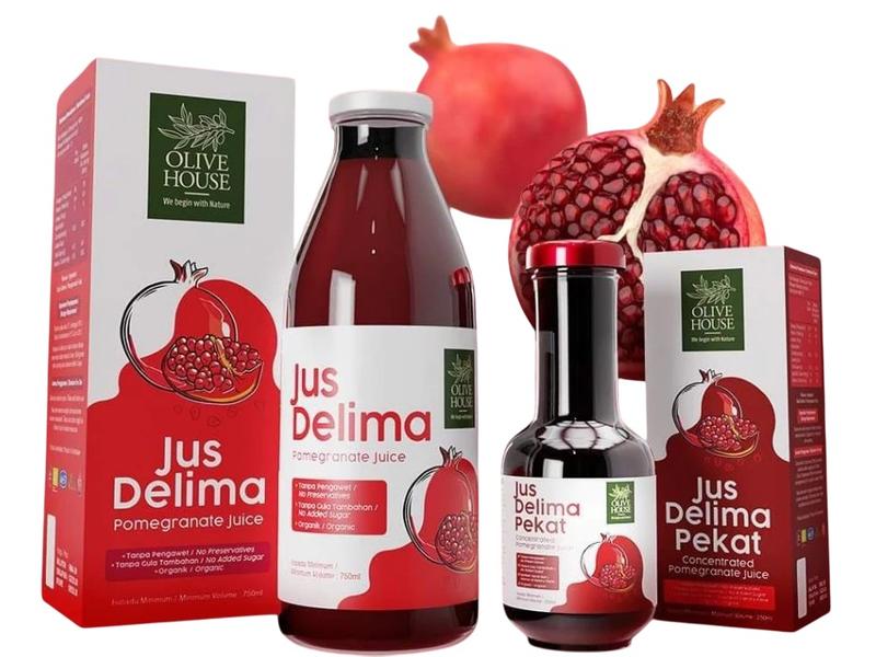 Delima Pekat Olive House Tanpa Gula Tambahan 750ml dan Pati Delima ...