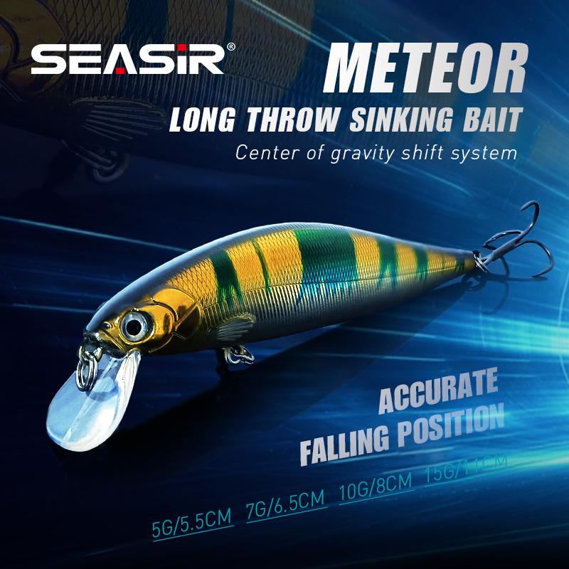 Seasir Minnow Fishing lure Meteor Long Throw Bait Slow Sinking - TikTok ...