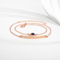 Promo Gelang Titanium Anti Karat Gelang 2 layer Permata Gelang Rantai ...