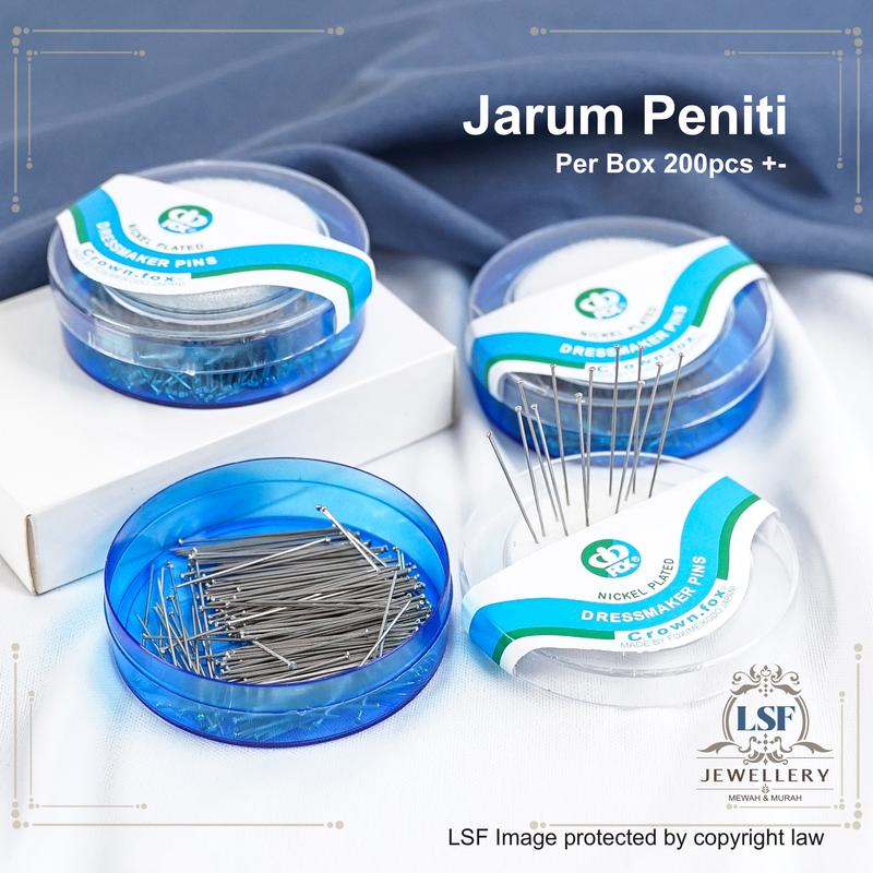 Jarum Peniti with Box 200pcs+- Kerongsang Jarum Needles Pin Length ...