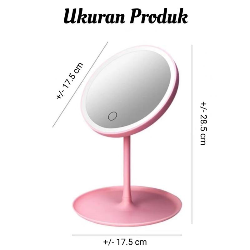 Desktop LED MakeUp Mirror/ Kaca LED Touch Screen / Cermin Meja - Shop ...