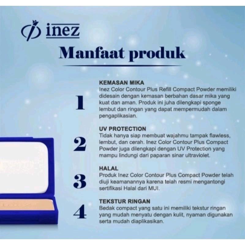 INEZ REFILL Color Contour Plus Compact Powder / Refill Bedak Padat Inez ...