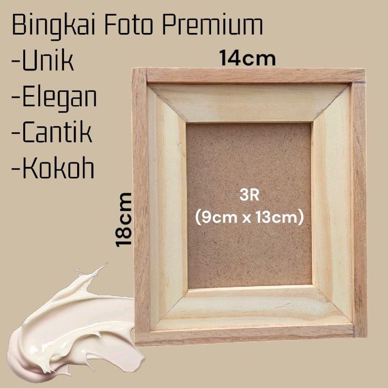 Bingkai kayu 3R (9cm x 13cm) - Shop | Tokopedia