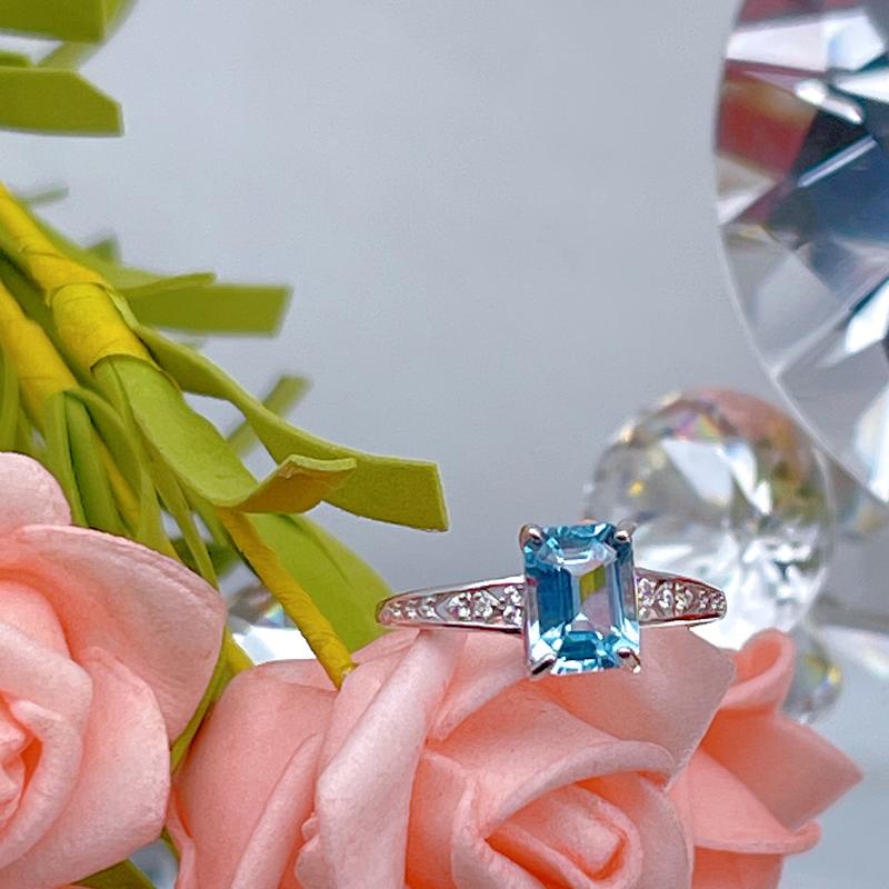 S925 topaz ring 05 Birthday Daily noble and elegant light luxury - TikTok Shop Philippines