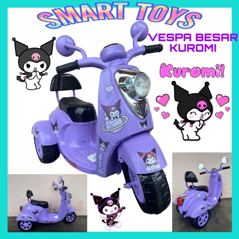 VESPA KUROMI BUDAK / MOTOR ELEKTRIK / KID RIDE ON MOTORCYCLESS - TikTok ...