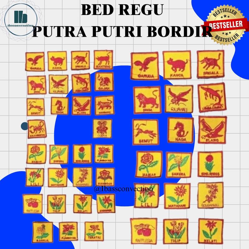 Tanda Regu Pramuka Bed Regu Bordir Putra & Putri BORDIR RAPI - Shop | Tokopedia