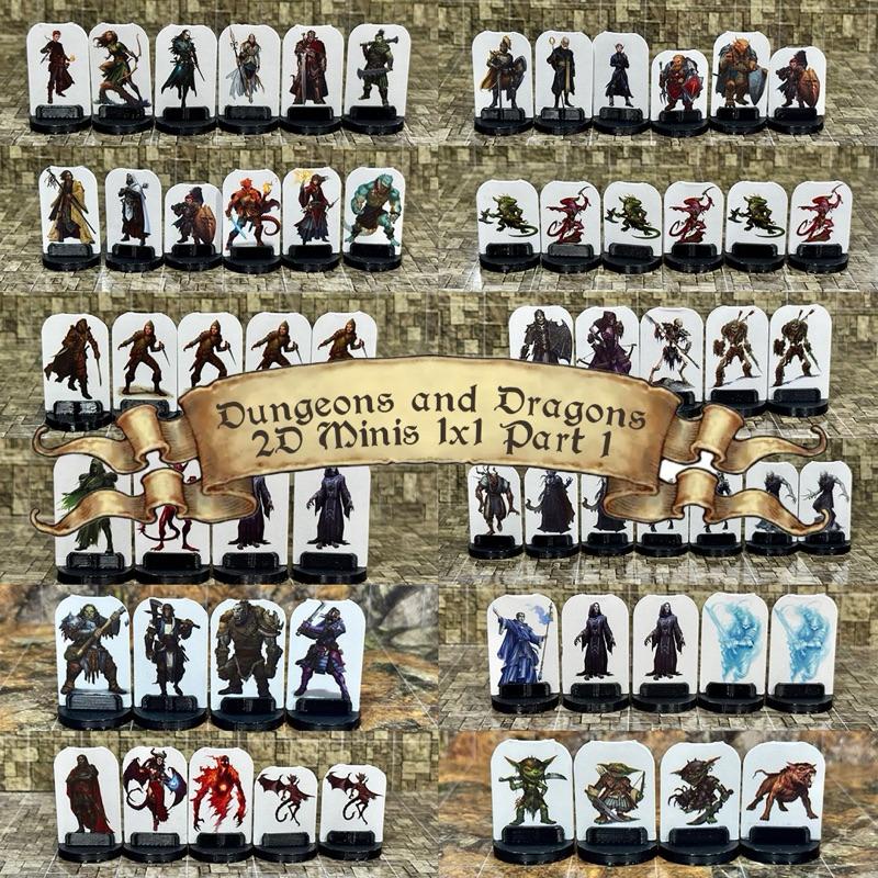 Dungeons and Dragons Minis 2d DnD Pathfinder Tabletop RPG Board Game ...
