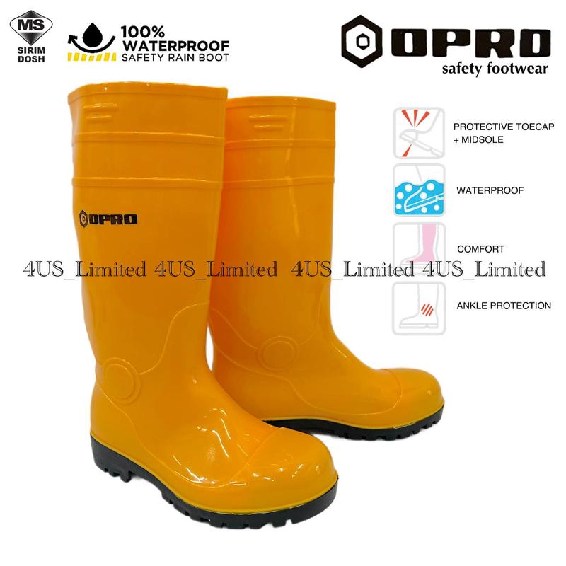 OPRO-100 Safety Yellow Wellington Boot With Steel Toe Cap an - TikTok ...