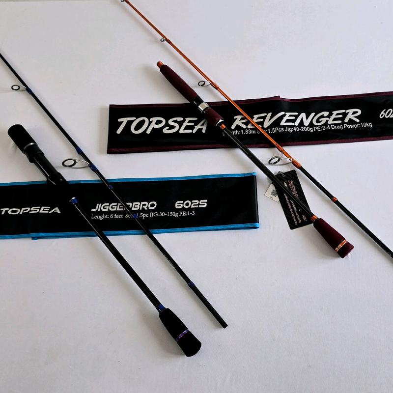 TOPSEA JIGGERBRO & REVENGER ROD SOLID CARBON ROD PANCING JIGGING ...