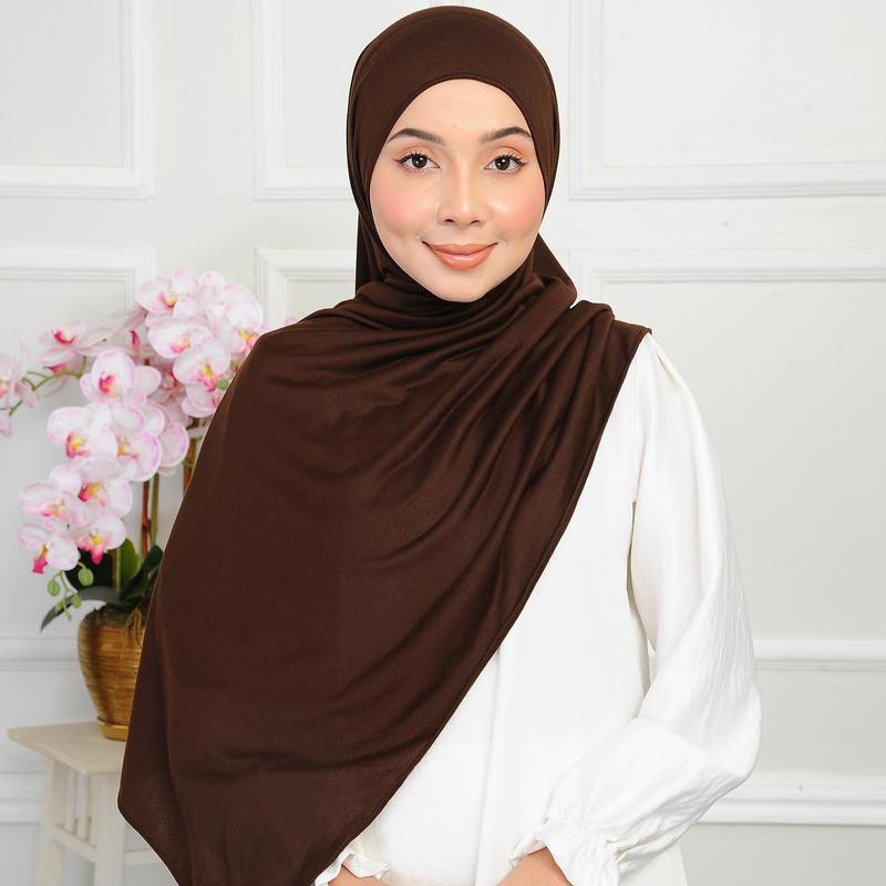 Shawl Cotton Jersey (shawl malas) Ironless Pashmina - TikTok Shop Malaysia