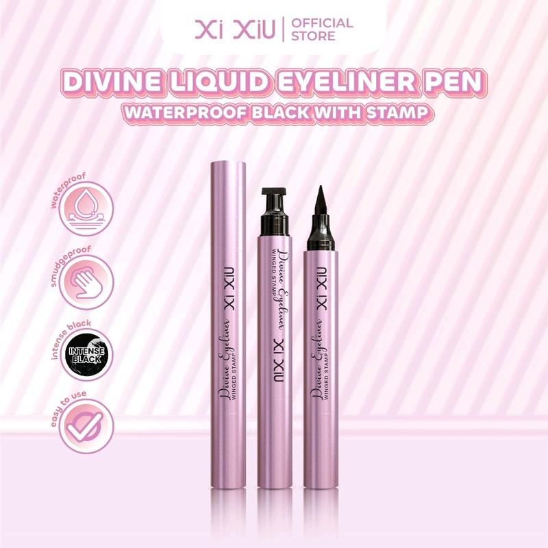 Xi XiU DIVINE LIQUID EYELINER PEN WATERPROOF BLACK WITH STAMP - Shop | Tokopedia