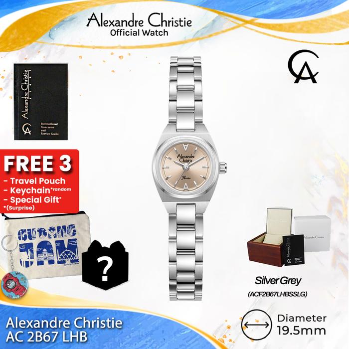 Promo Alexandre Christie Jam Tangan Wanita AC 2B67 LHB Analog Stainless ...